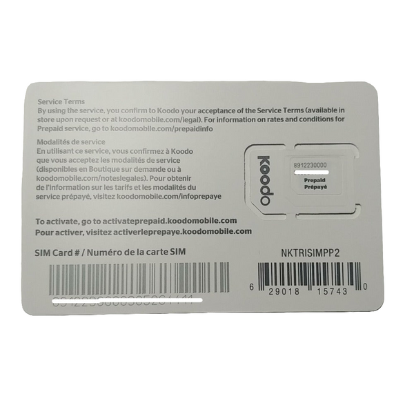 Time For All Kinds - New Koodo Prepaid Multi SIM 3 In 1 Adapter Sim Ca