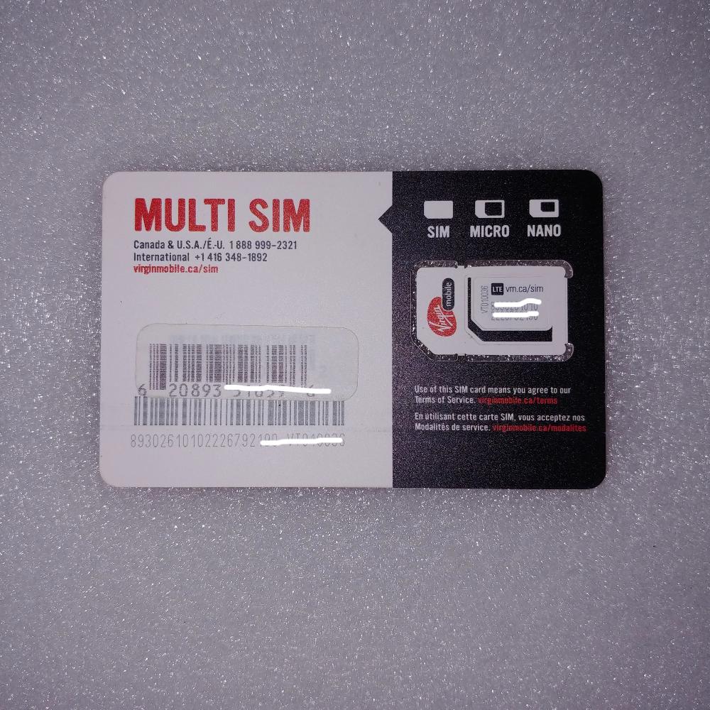Time For All Kinds - New Virgin Mobile Multi SIM 3 In 1 Adapter SIM Ca