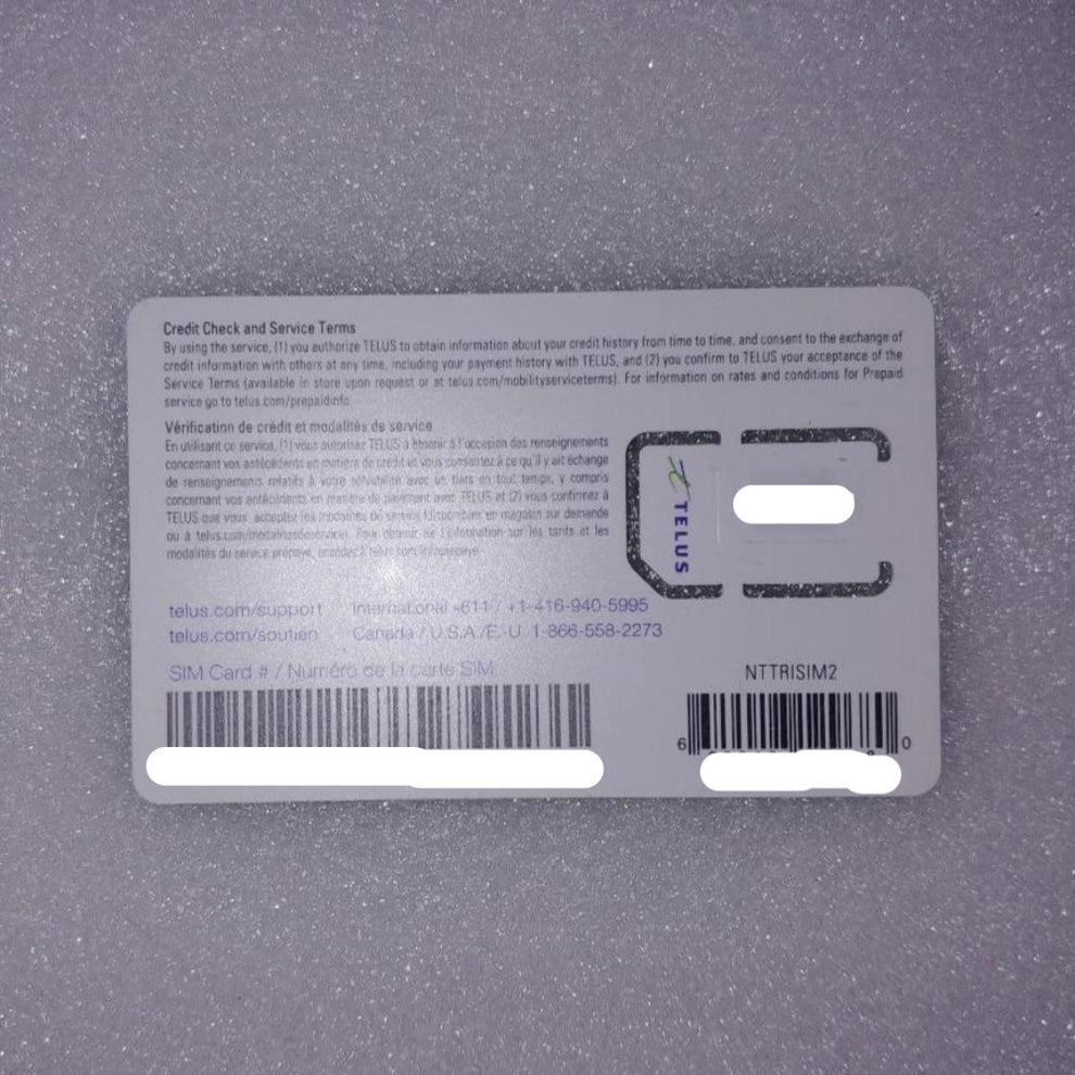 Time For All Kinds - New Telus Multi SIM 3 In 1 Adapter SIM Card