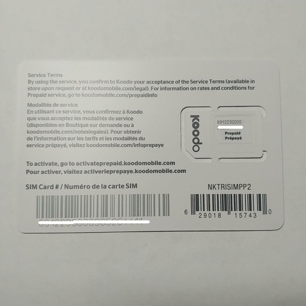 Time For All Kinds - New Koodo Prepaid Multi SIM 3 In 1 Adapter Sim Ca