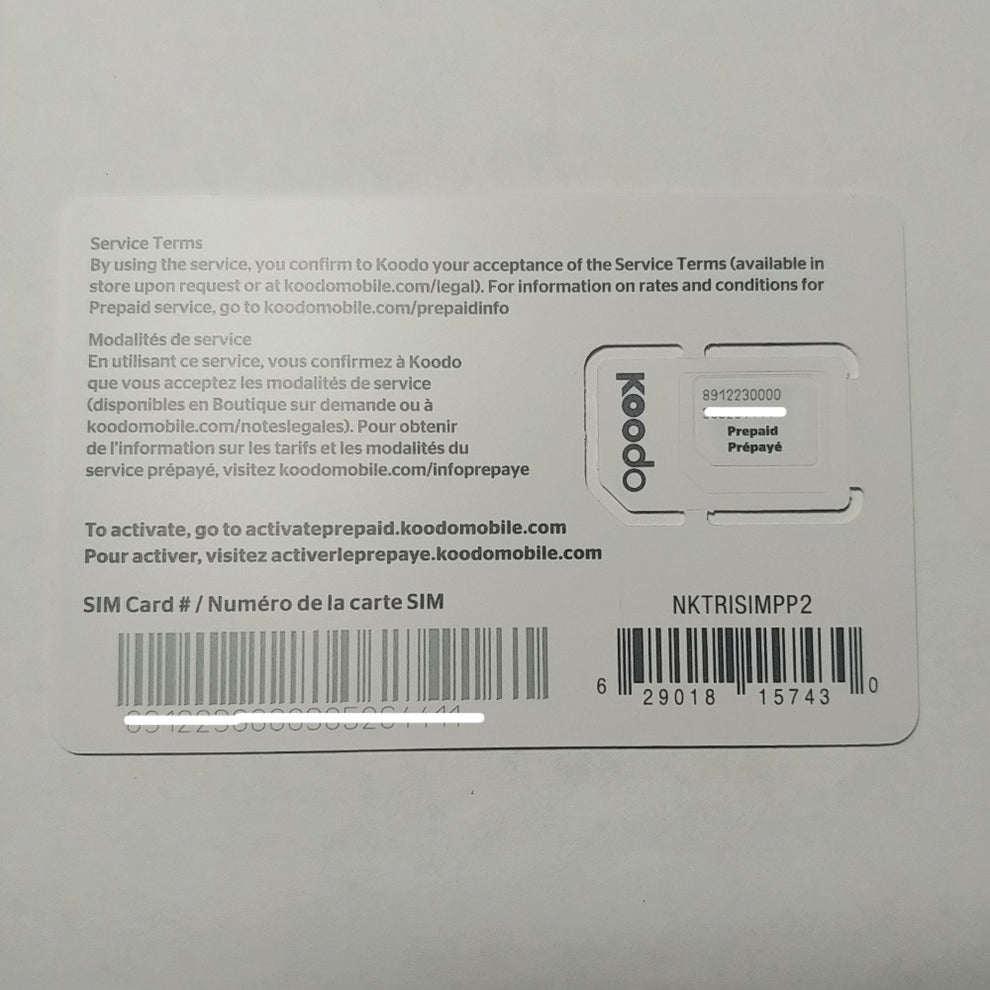 Time For All Kinds - New Koodo Prepaid Multi SIM 3 In 1 Adapter Sim Ca