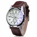 Time For All Kinds - Mens High Quality Leather Analog Quartz Watch